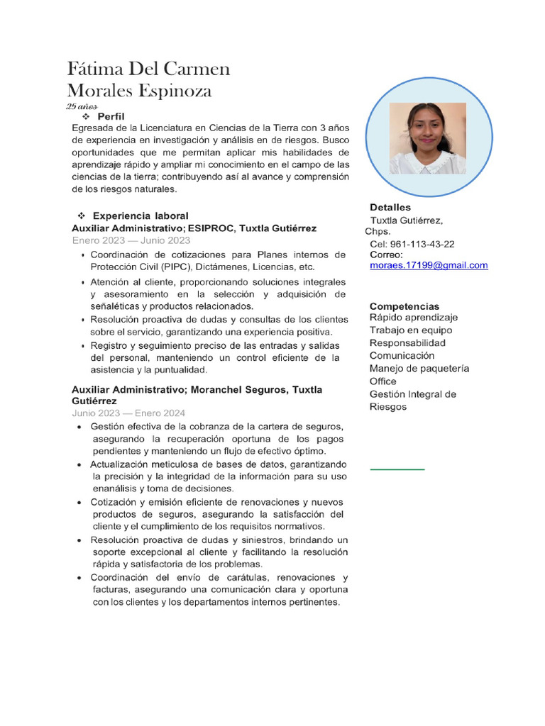 Fátima Morales - CV | PDF
