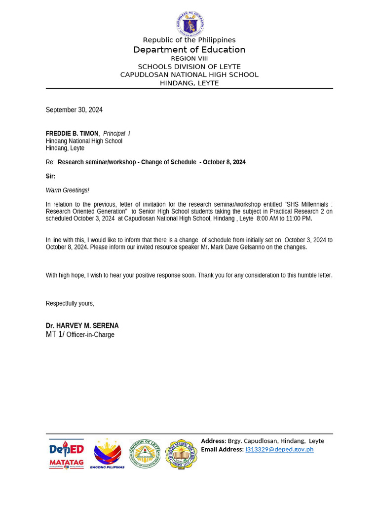 Communication letter | PDF