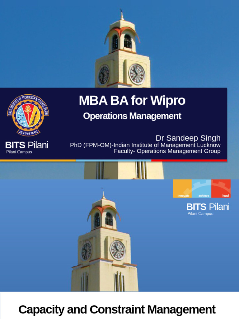 Lect7 - Process Strategy & Capacity and Constraint Management | PDF | Net Present Value ...