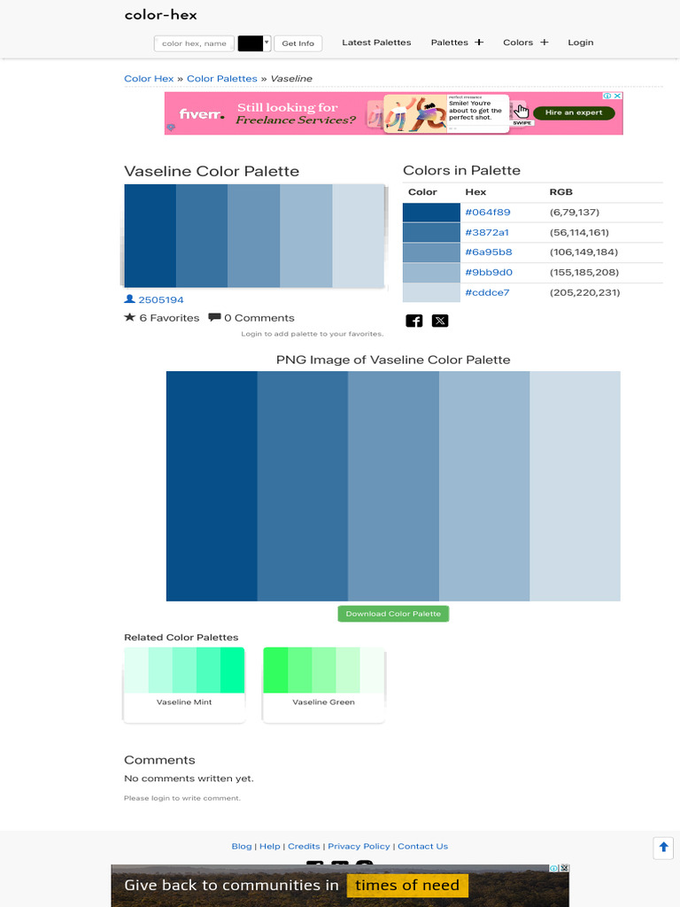 Vaseline Color Palette | PDF | Artistic Techniques | Signal Processing