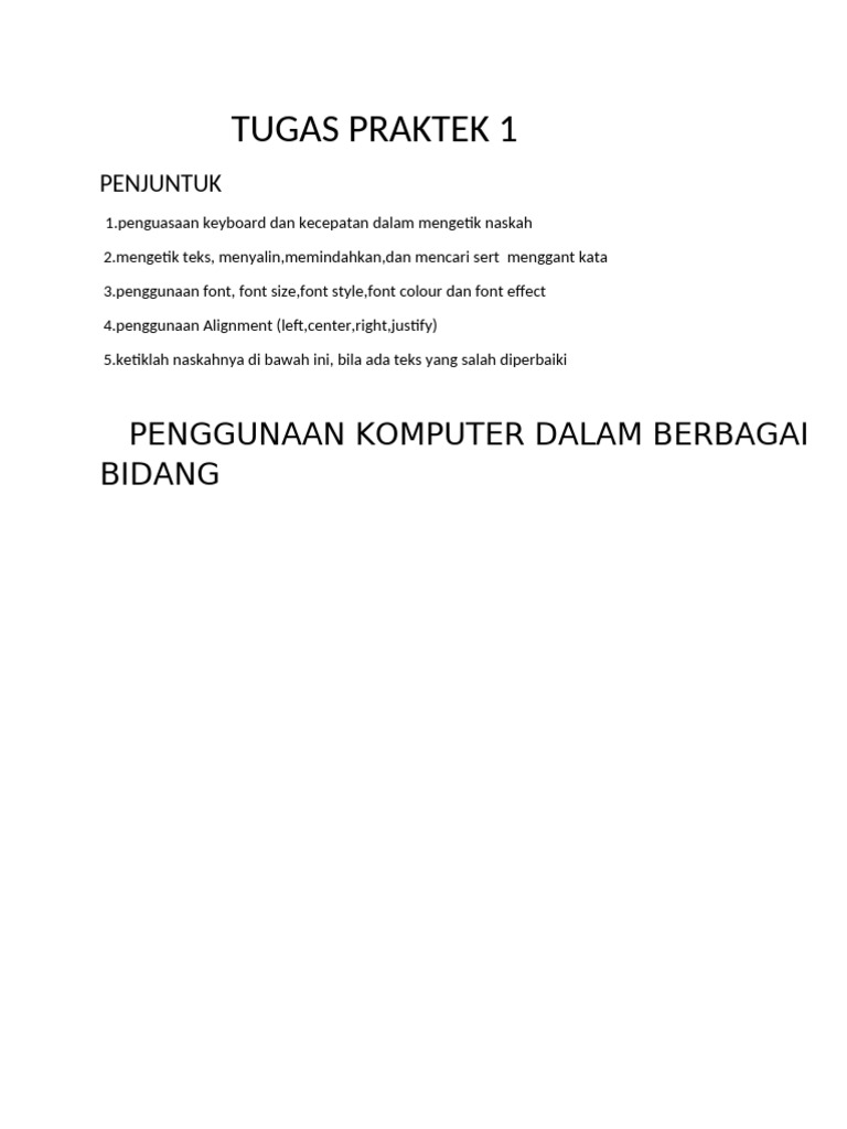Tugas Praktek 1 | PDF