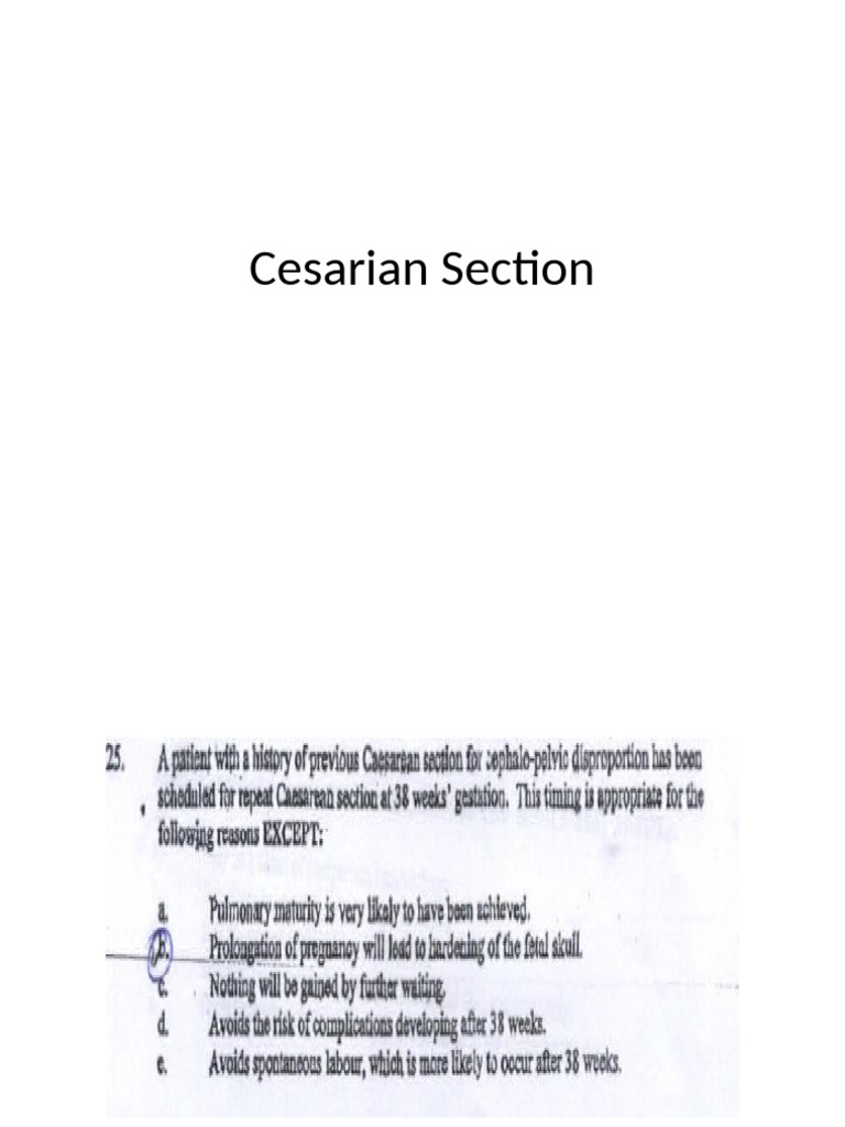 Cesarian Section | PDF