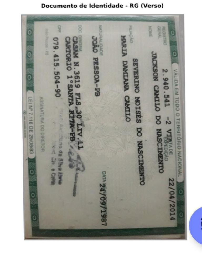 Jackson Camilo Do Nascimento 989681 Documento Principal de ...