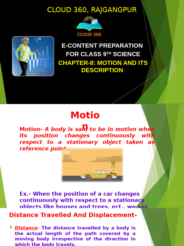 CH 8 Motion 1 Class 9 | PDF | Acceleration | Velocity