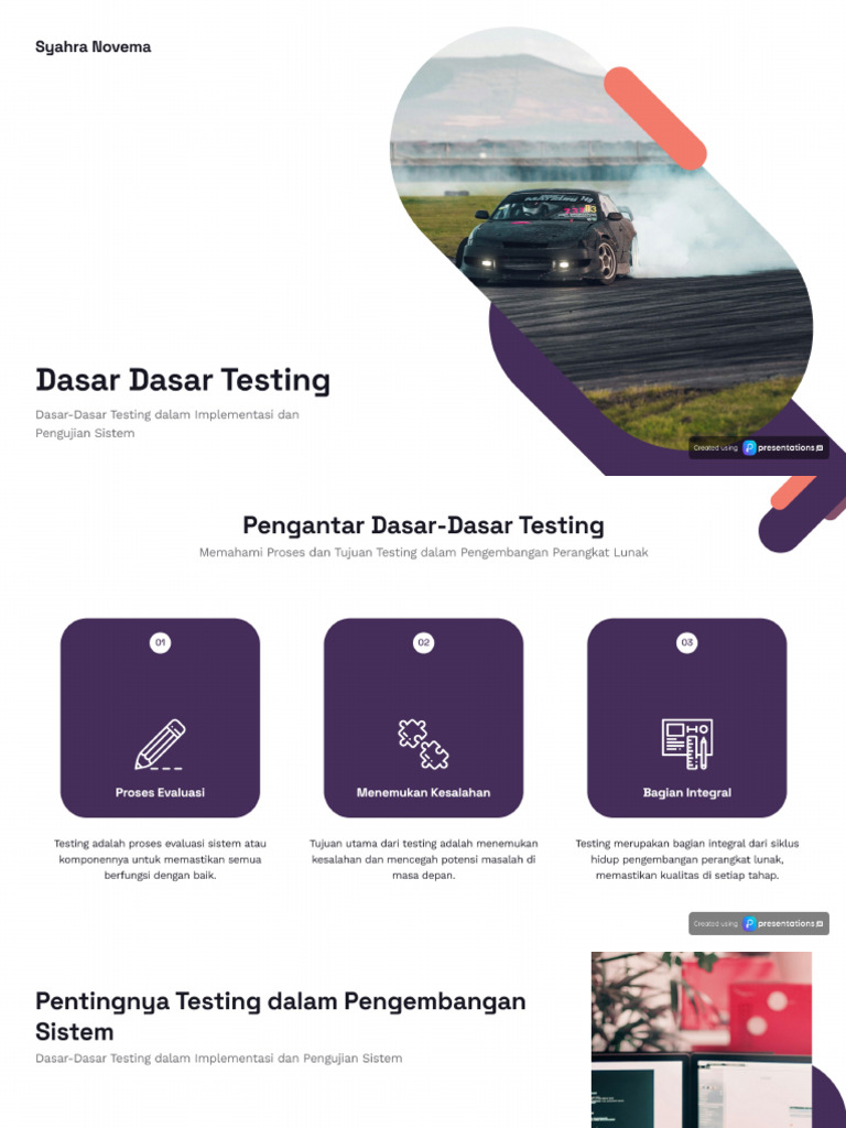 Dasar Dasar Testing Mata Kuliah Implementasi Dan Pengujian Sistem | PDF