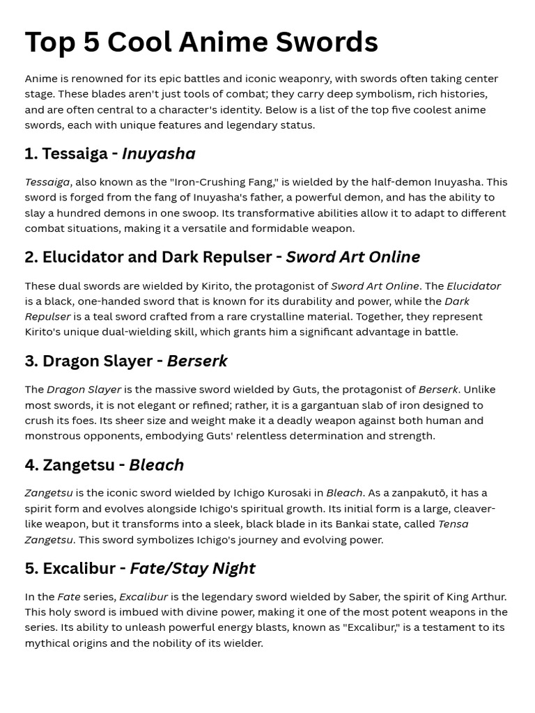 swords | PDF | Sword