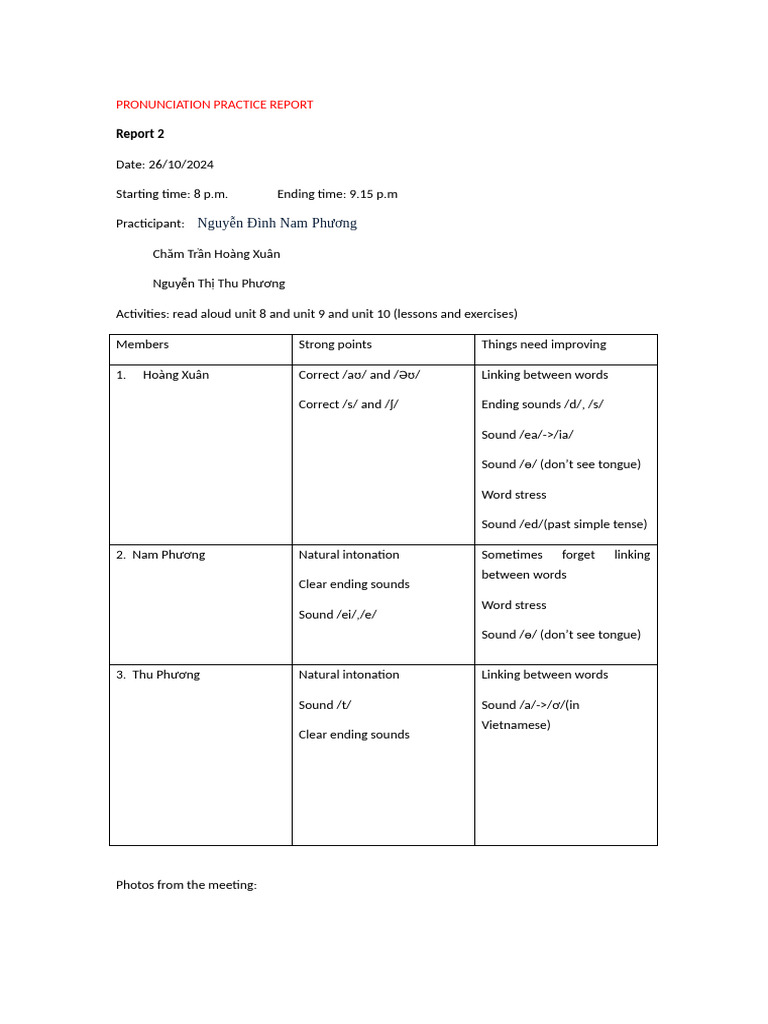 Pronunciation P | PDF