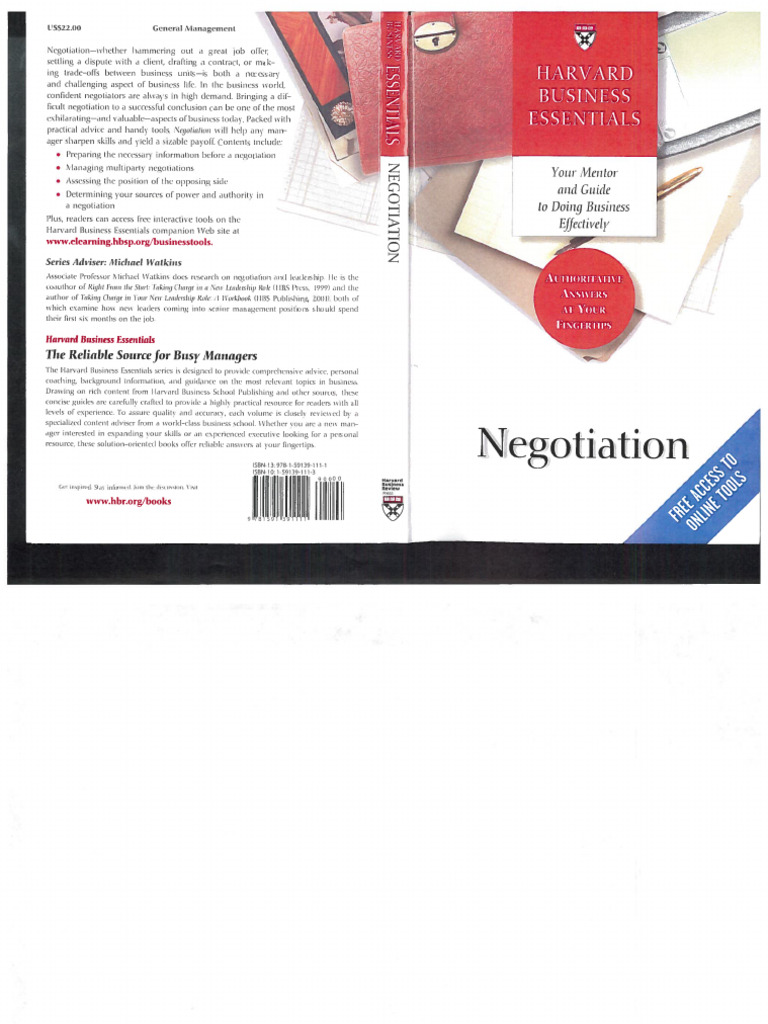 Harvard Business Essentials Negotiation Rotated | PDF