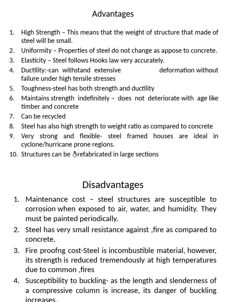 Advantages | PDF | Strength Of Materials | Structural Load