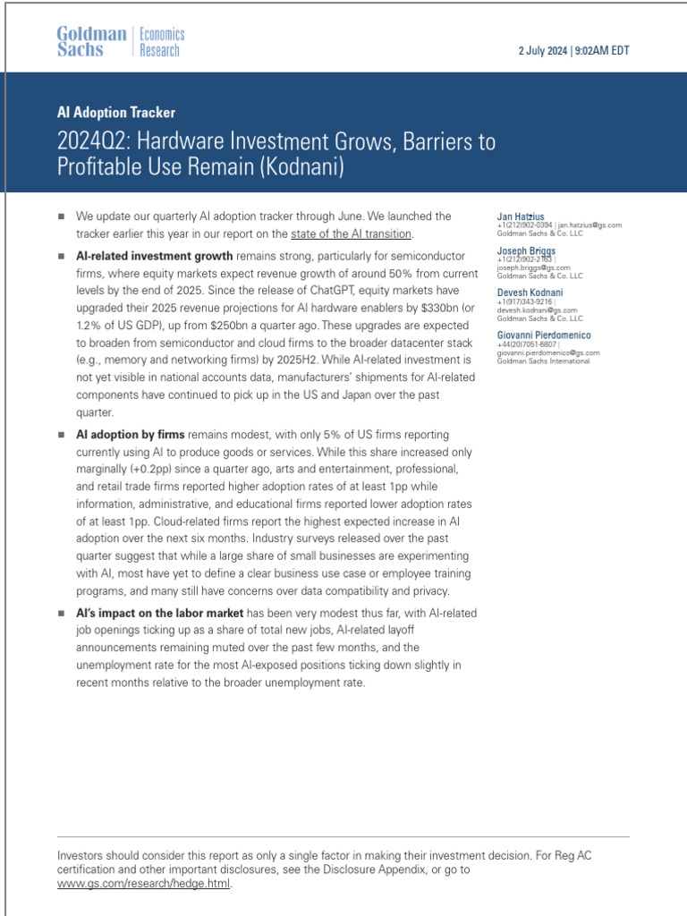 AI Adoption Tracker Q2 2024 Insights | PDF | Artificial Intelligence ...