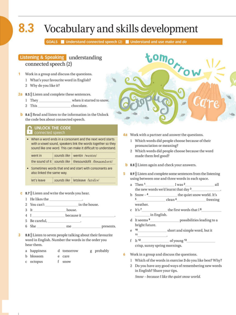 Vocabulary and Skills Development | PDF | Speech | Vocabulary
