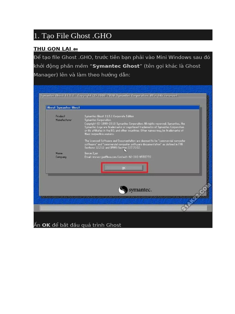 T o Và Bung File Ghost - GHO | PDF