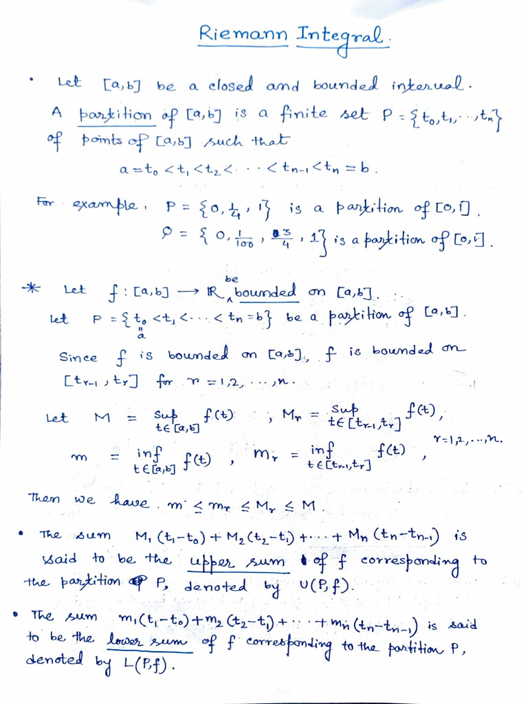 Riemann Integration and Integrable Functions | PDF | Teaching Methods ...