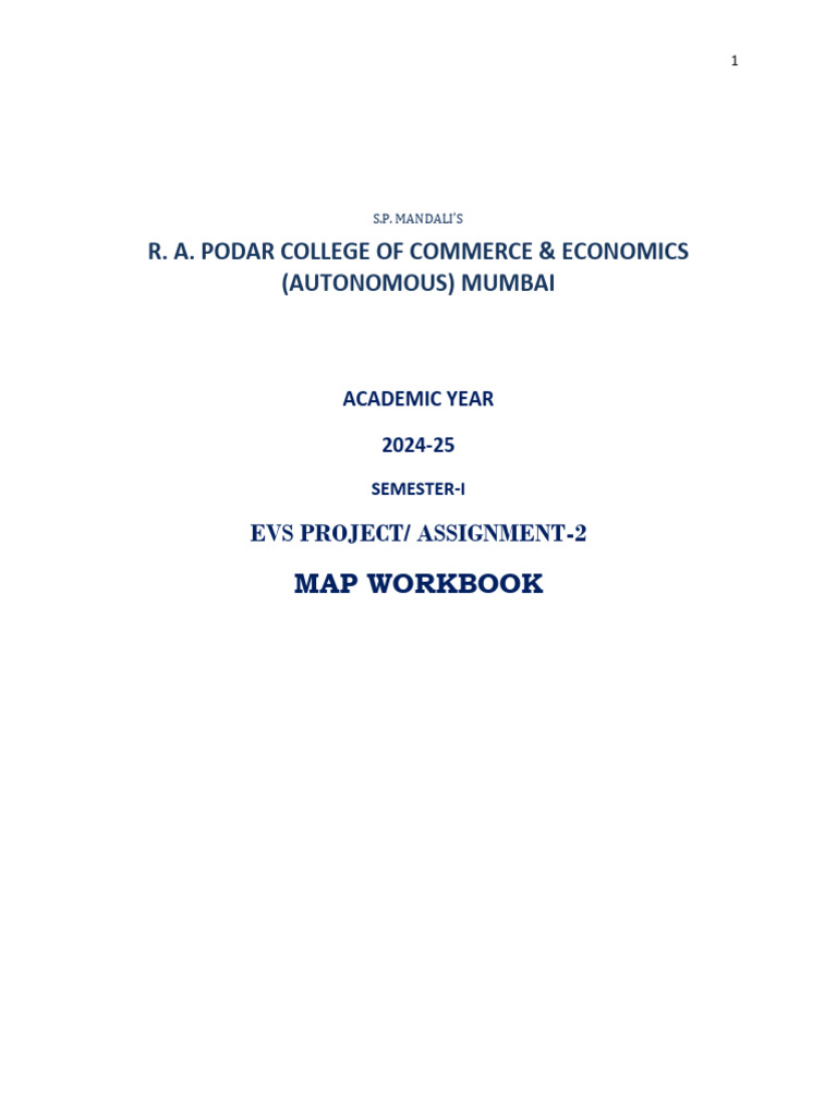Notice EVS Sem-I Assignment-1 Maps 24-25 3 | PDF | Rain | North America