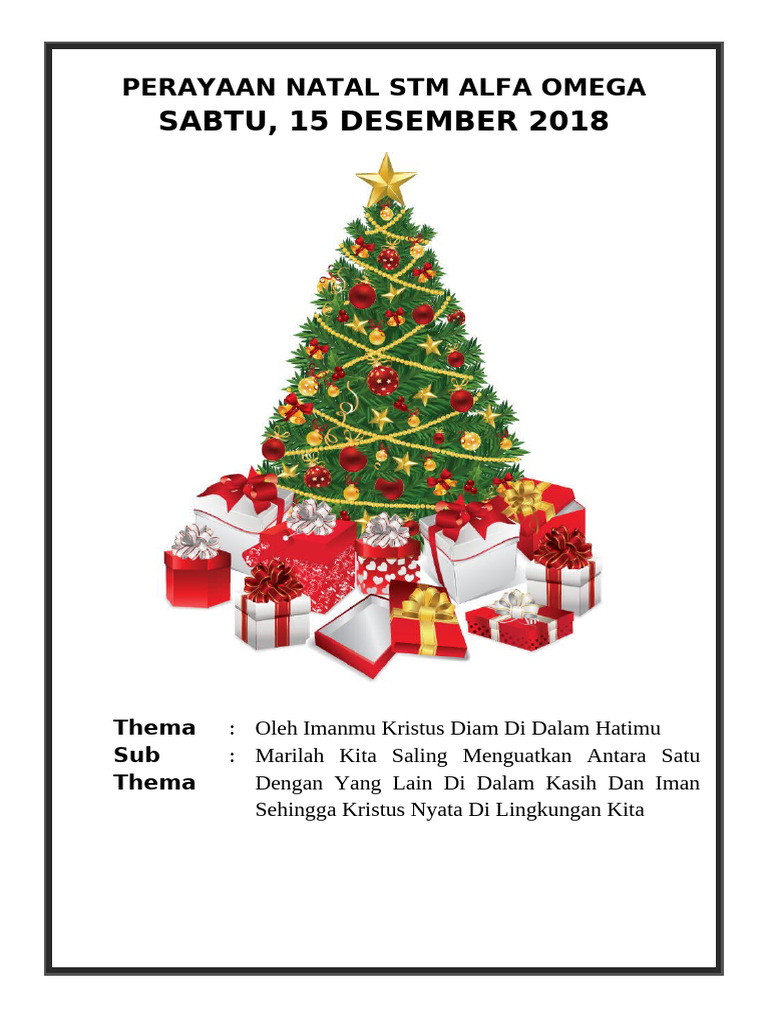 Perayaan Natal STM Alfa Omega | PDF | Kajian Bahasa Asing | Agama & Spiritualitas