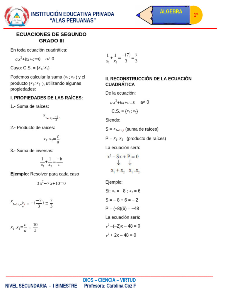 ALGEBRA 1RO 4TO BIMESTRE (Recuperado Automáticamente) | PDF | División (Matemáticas) | Objetos ...