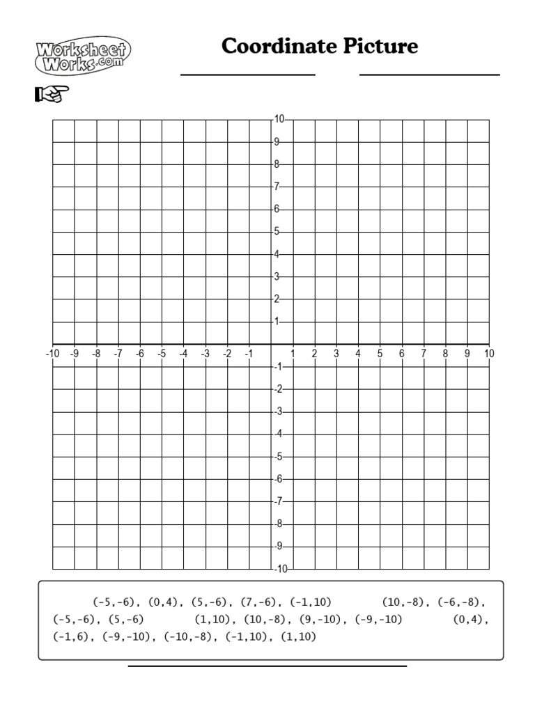 WorksheetWorks Coordinate Picture 1 | PDF
