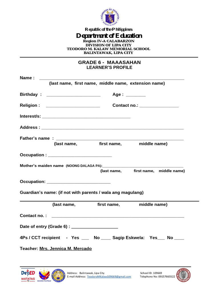 Learners Profile | PDF