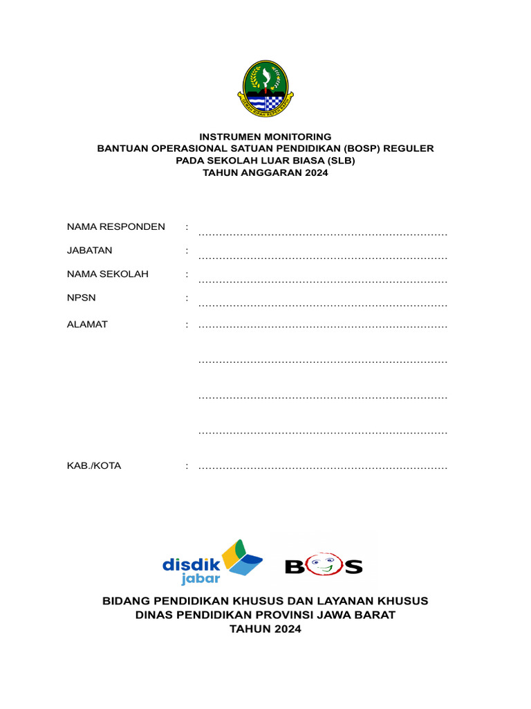 Monitoring BOSP SLB 2024: Panduan dan Evaluasi | PDF