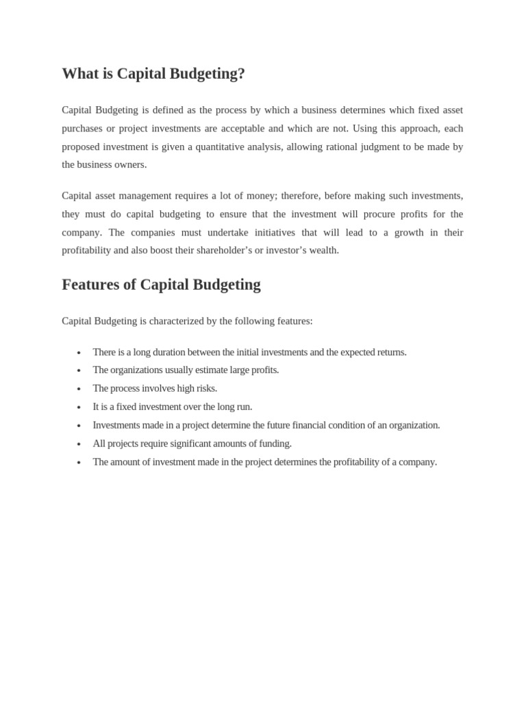 Capital Budgeting | PDF | Capital Budgeting | Net Present Value