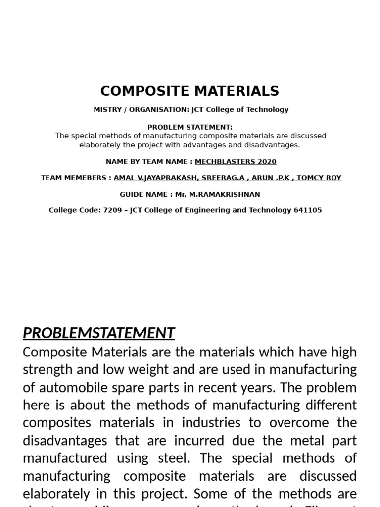 Introduction To Composite Materials | PDF