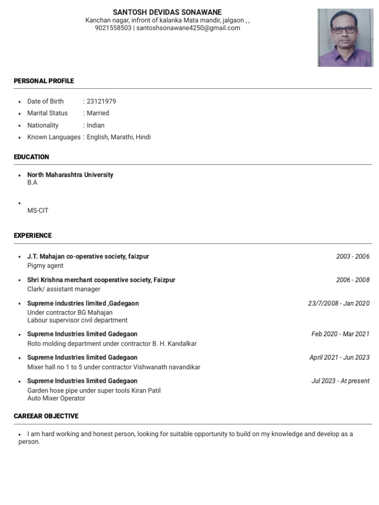 Resume 4 | PDF