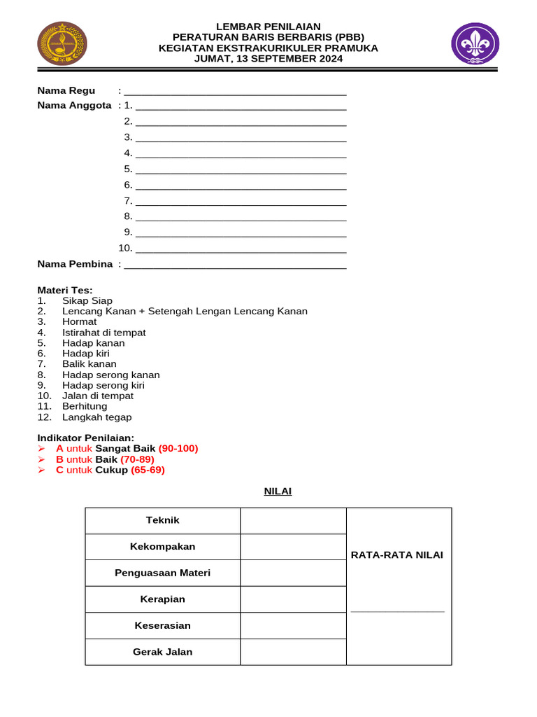 Lembar Penilaian PBB | PDF | Bisnis | Pengelolaan Keuangan & Uang