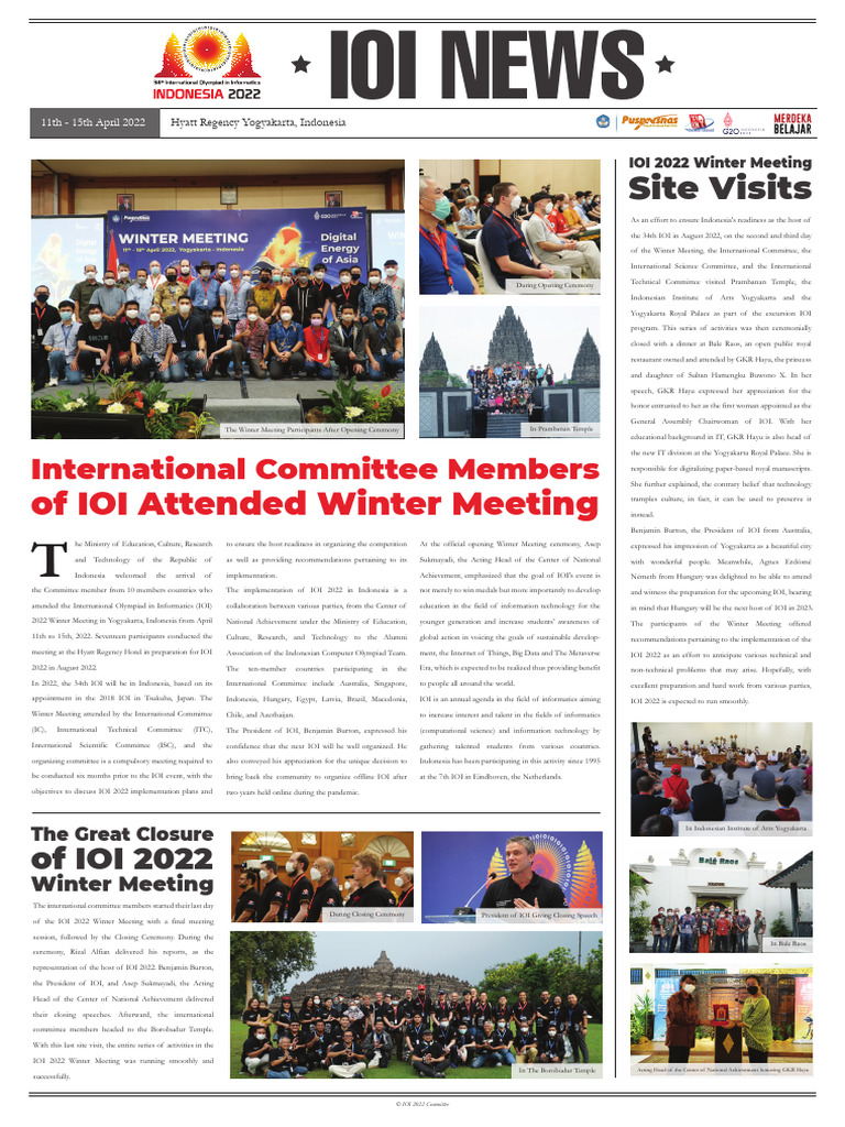 International Olympiad of Informatics 2022 Preparation | PDF