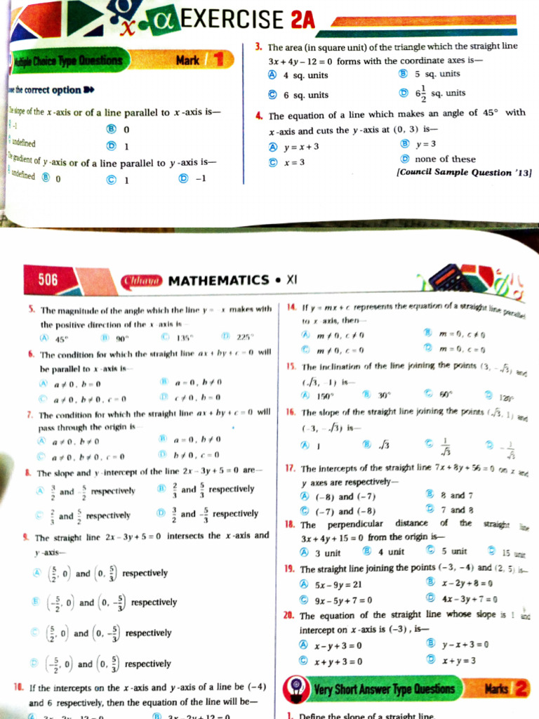 S.N Dey Straight Line 2A | PDF | Line (Geometry) | Mathematical Objects