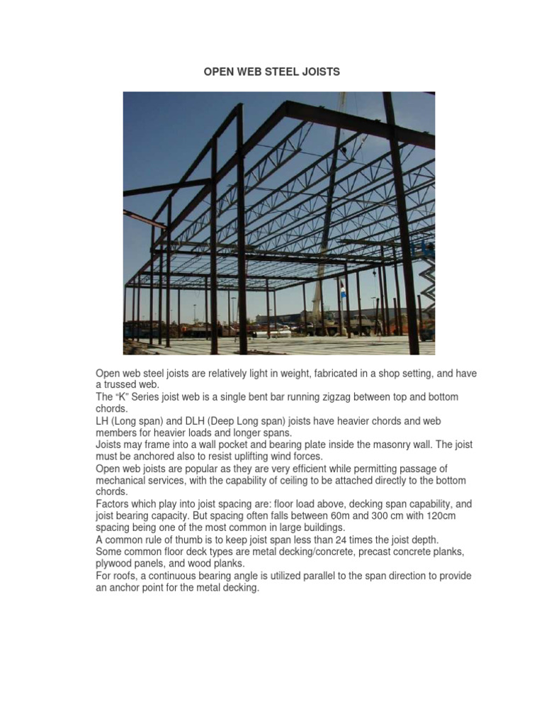 Open Web Steel Joists | PDF