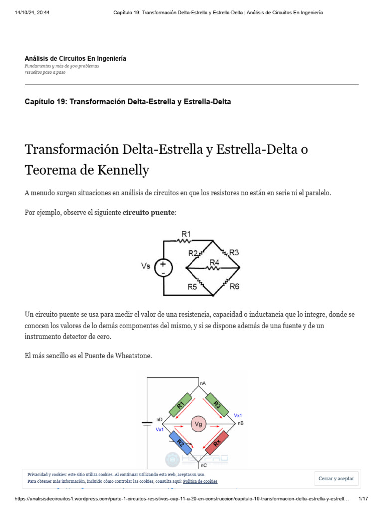 Transformación Delta-Estrella en Circuitos | PDF | Cookie HTTP ...
