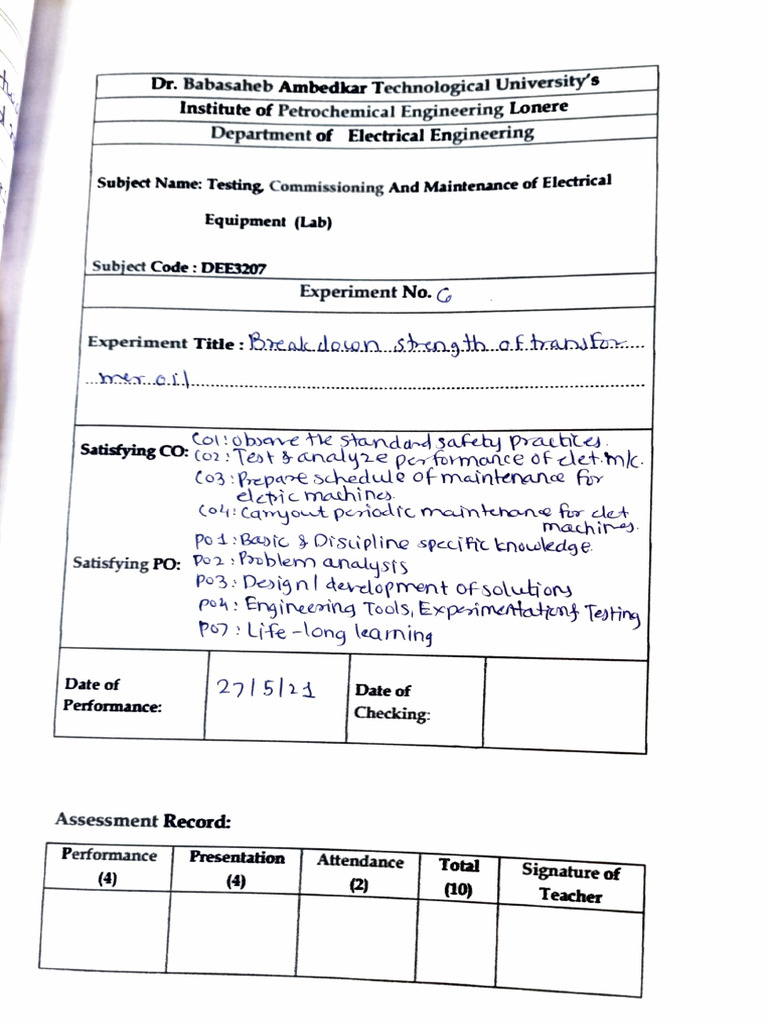 Ew Expt 8,9,10 | PDF | High Voltage | Voltage