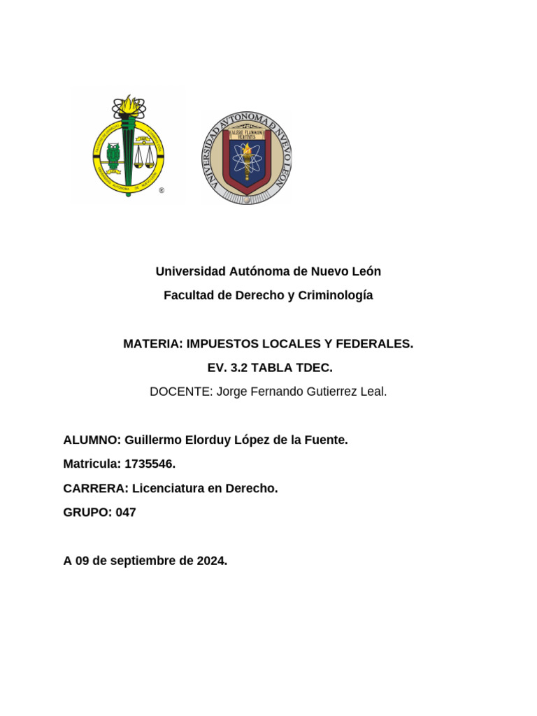 Gelf Tabla Tdec | PDF | Impuestos | Contaminación