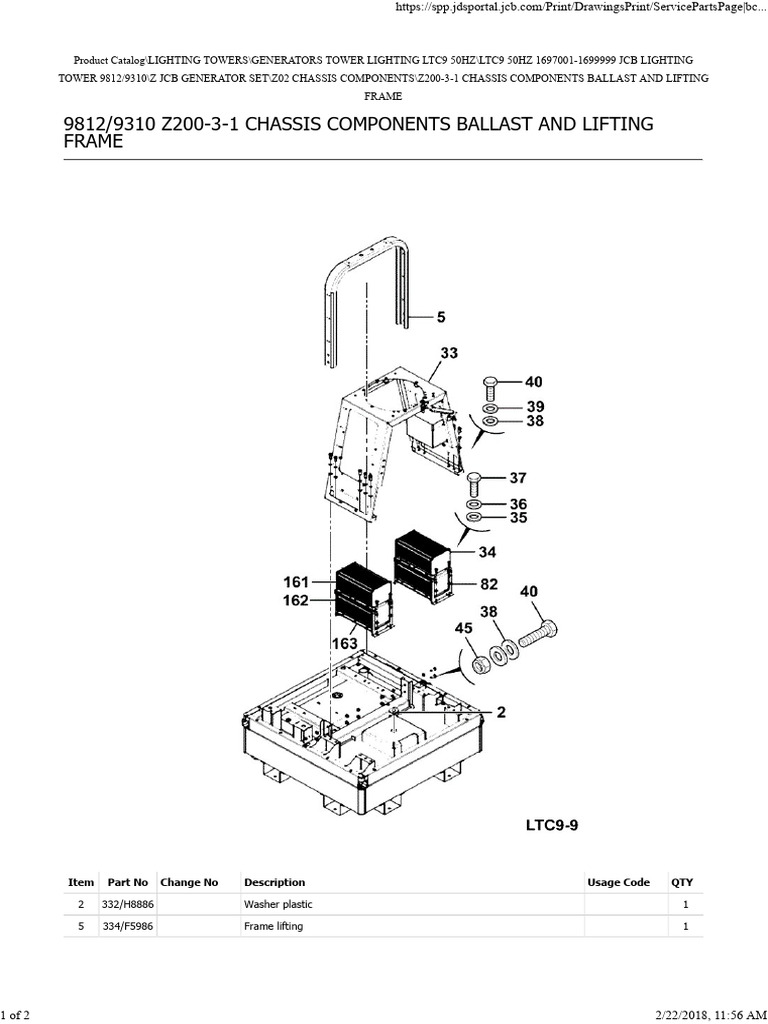 Chassis Components Ballast and Lifting Frame | PDF | Metalworking