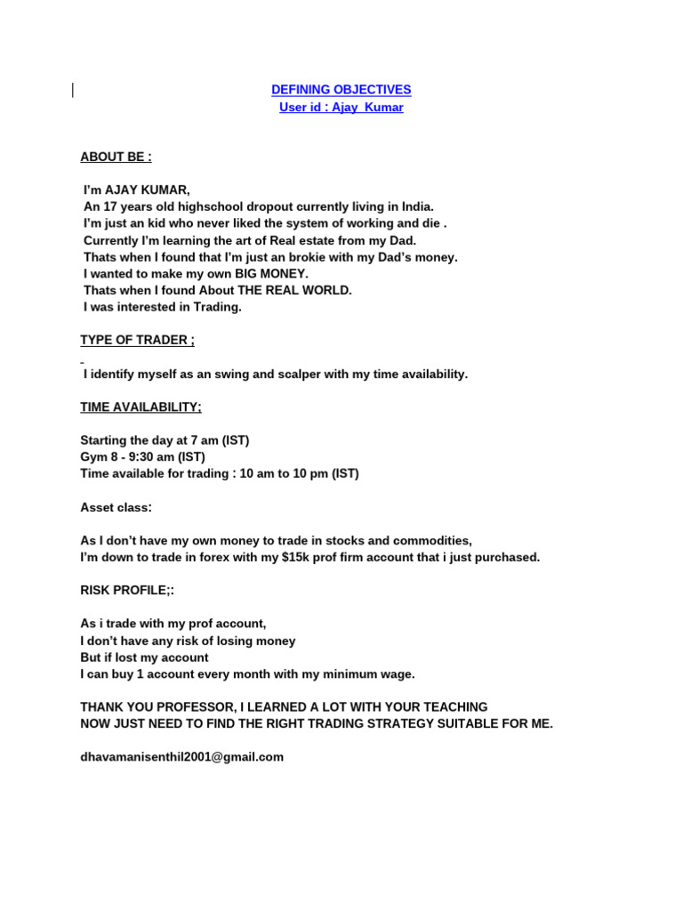 Defining Objectives 2 | PDF