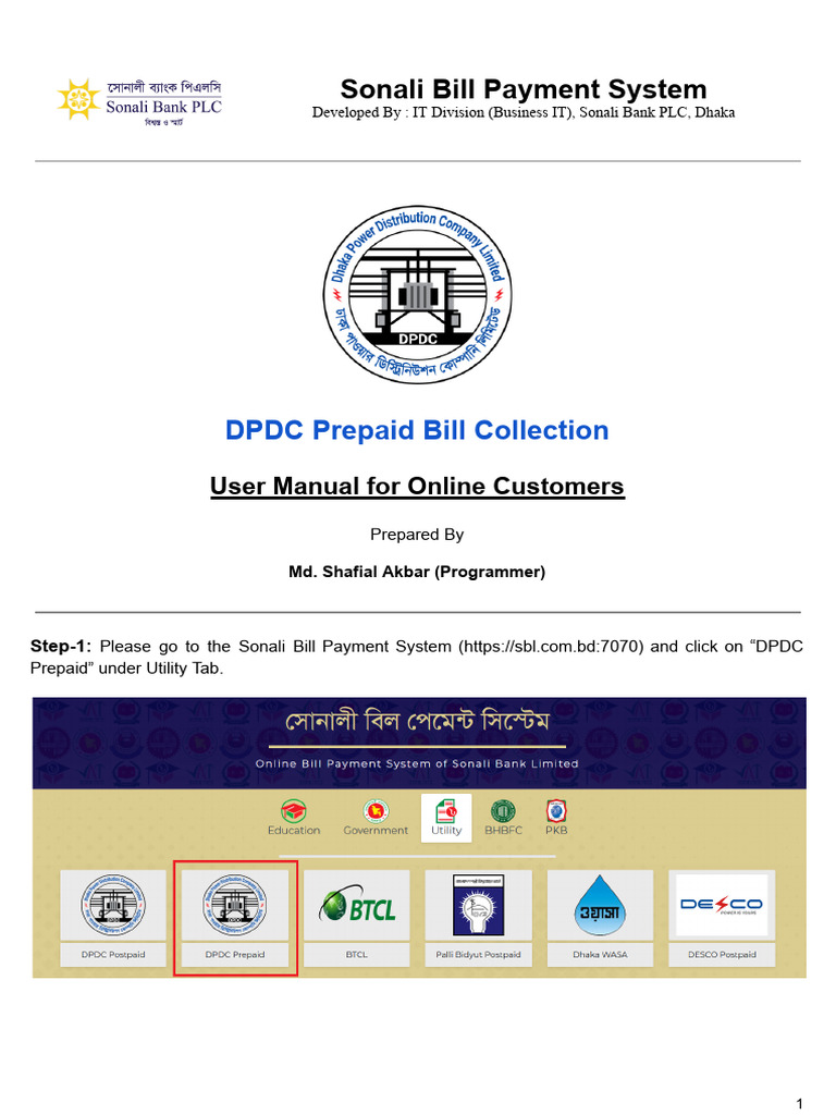 DPDC Prepaid Bill Payment Guide | PDF | Debit Card | Payments