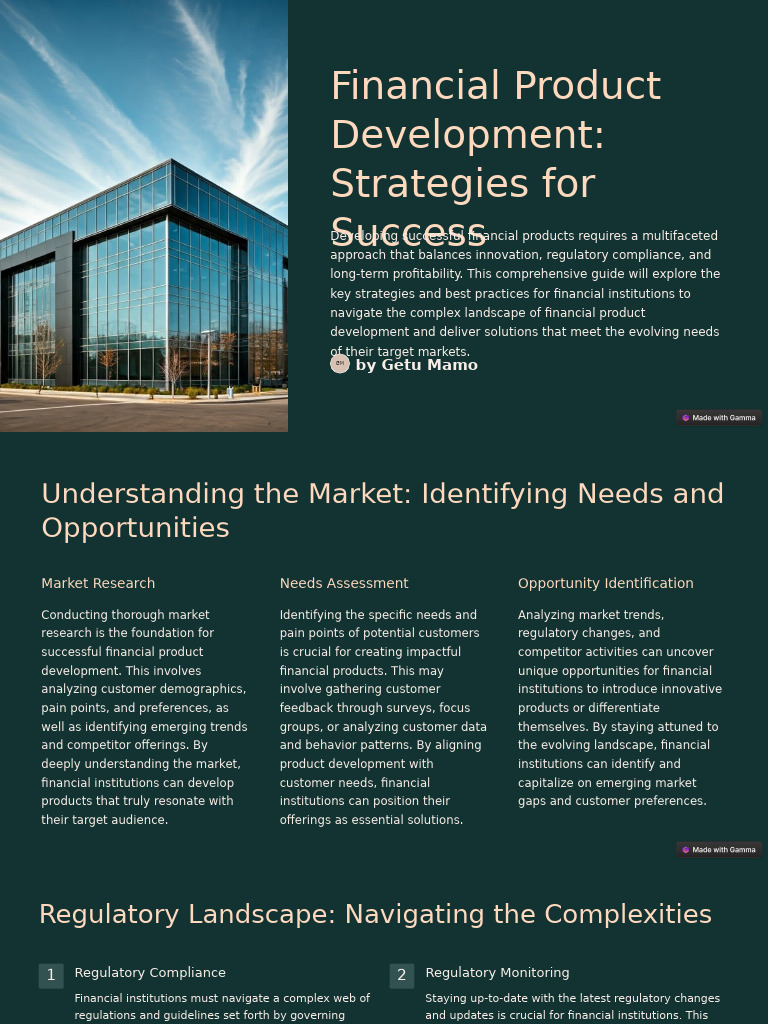 Financial Product Development Strategies For Success | PDF | Pricing ...