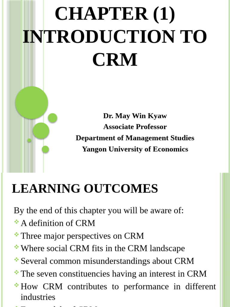 CRM 1 | PDF | Customer Relationship Management | Marketing