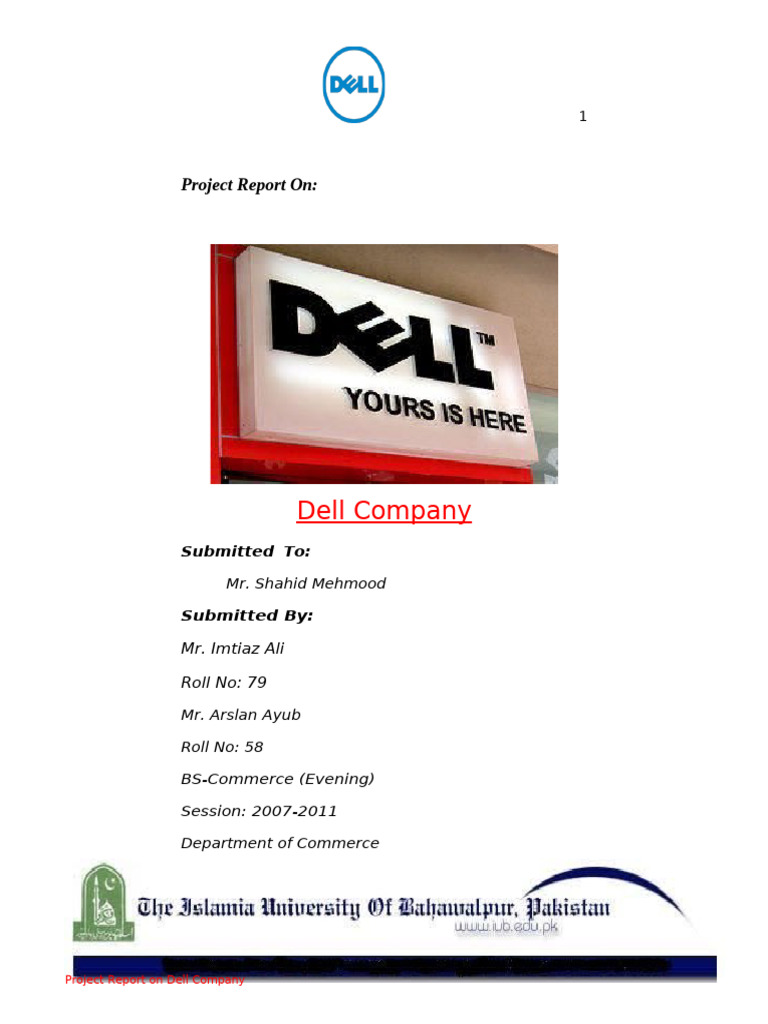 Report On Dell Company | PDF | Dell | Competitive Advantage