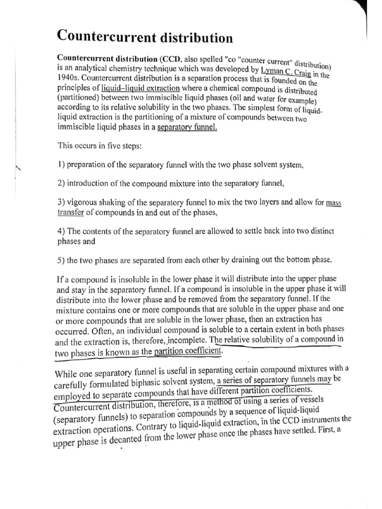 Solvent Extraction (Liquid-Liquid Extraction) | PDF