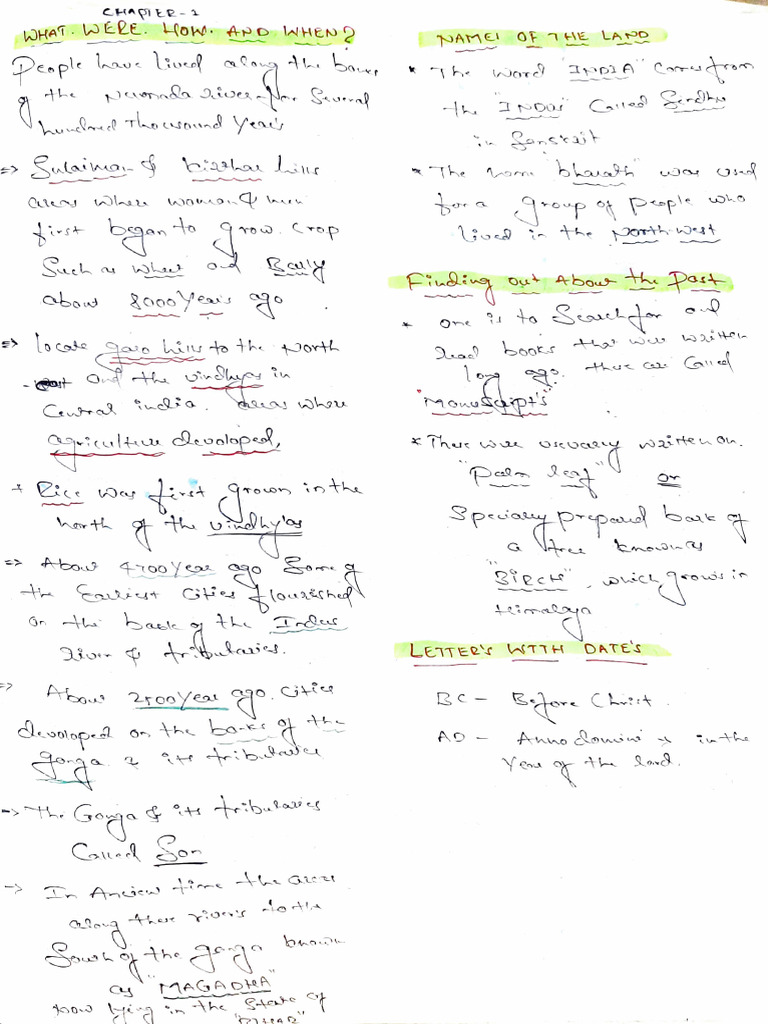 History Ncert 6th Notes | PDF