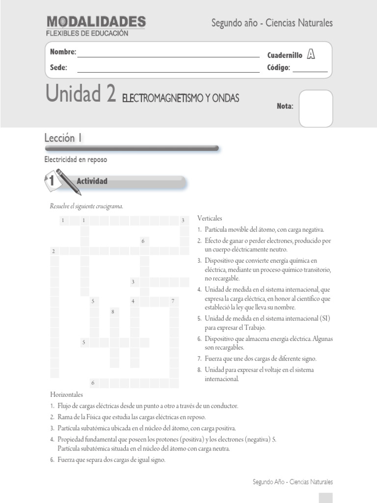 Cuadernillo 1 Modulo 2 | PDF | Electrón | Electricidad