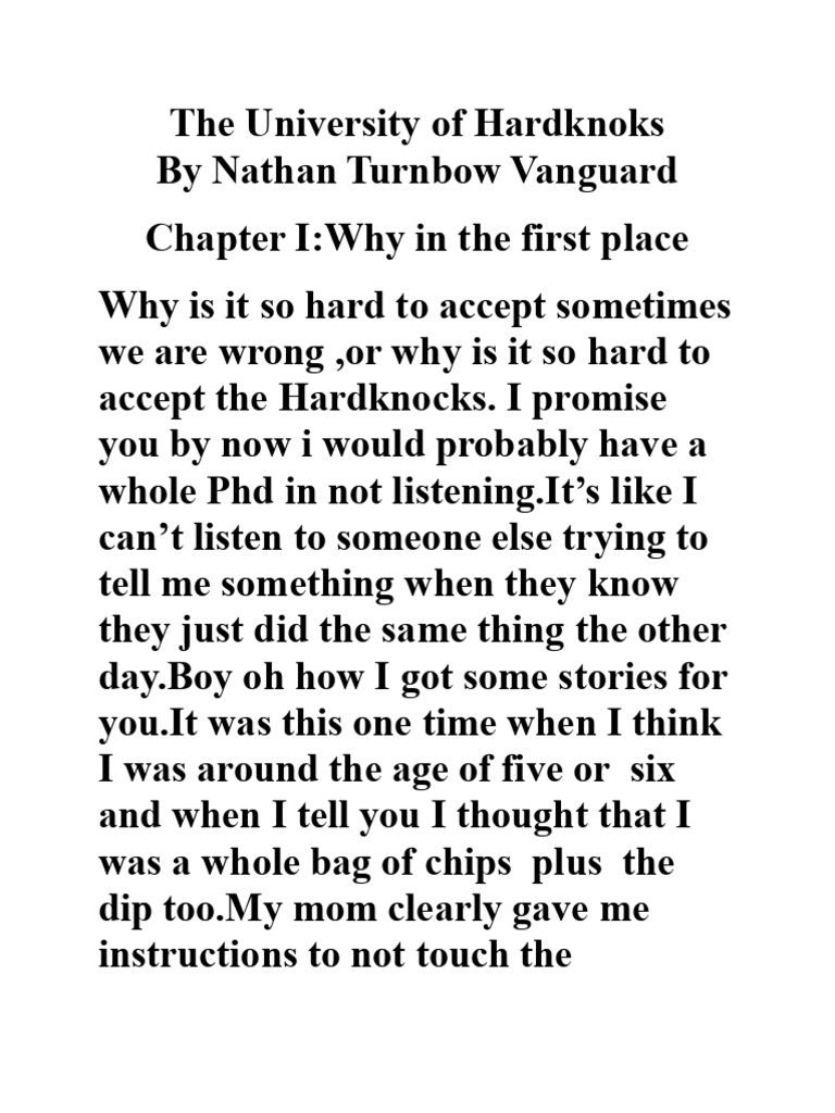 University of Hard Knocks - Vangùard | PDF | Language Arts & Discipline | Self-Improvement