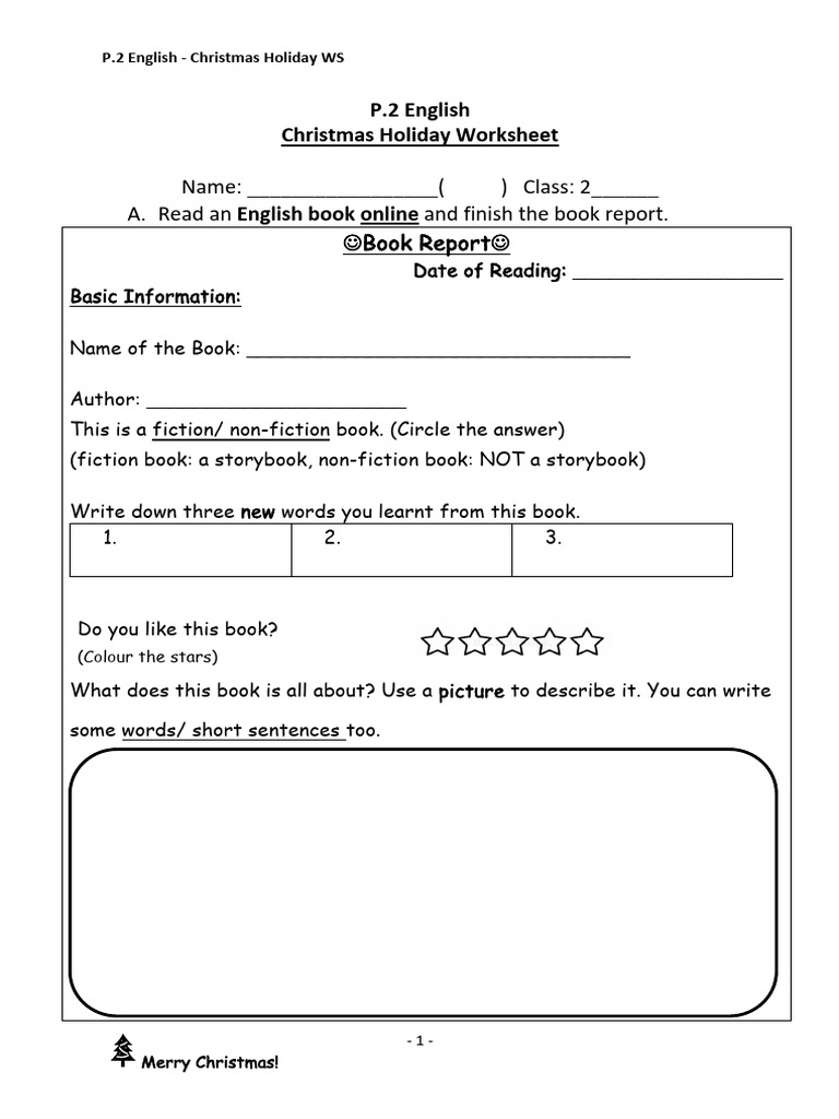 P.2 Eng Christmas Ws - UploadVer | PDF | English Language | Plural