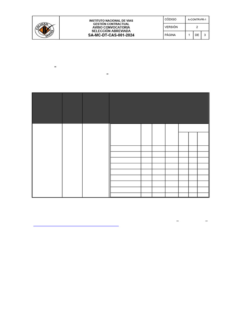 Sa MC DT Cas 001 2024 | PDF | Presupuesto