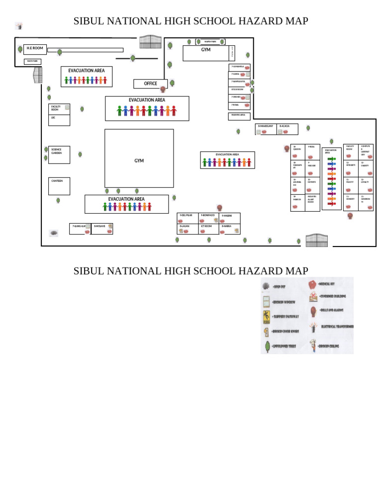 Sibul National High School Hazard Map | PDF