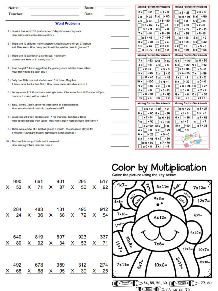Grade 4 Multiplication | PDF