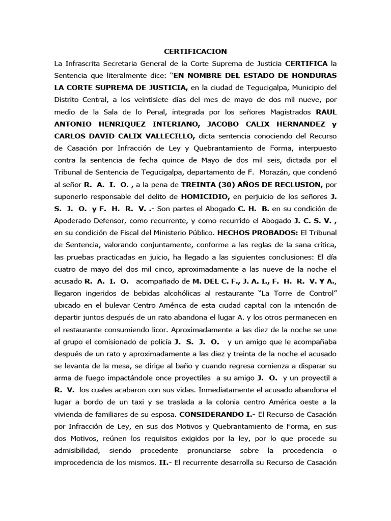 Sentencia Penal CP-284-2006 | PDF | Homicidio | Mente