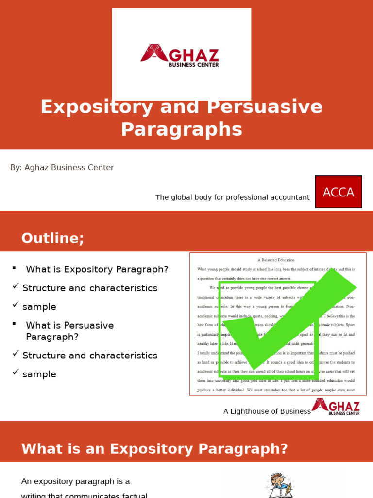 Expository & Persuasive Paragraph | PDF