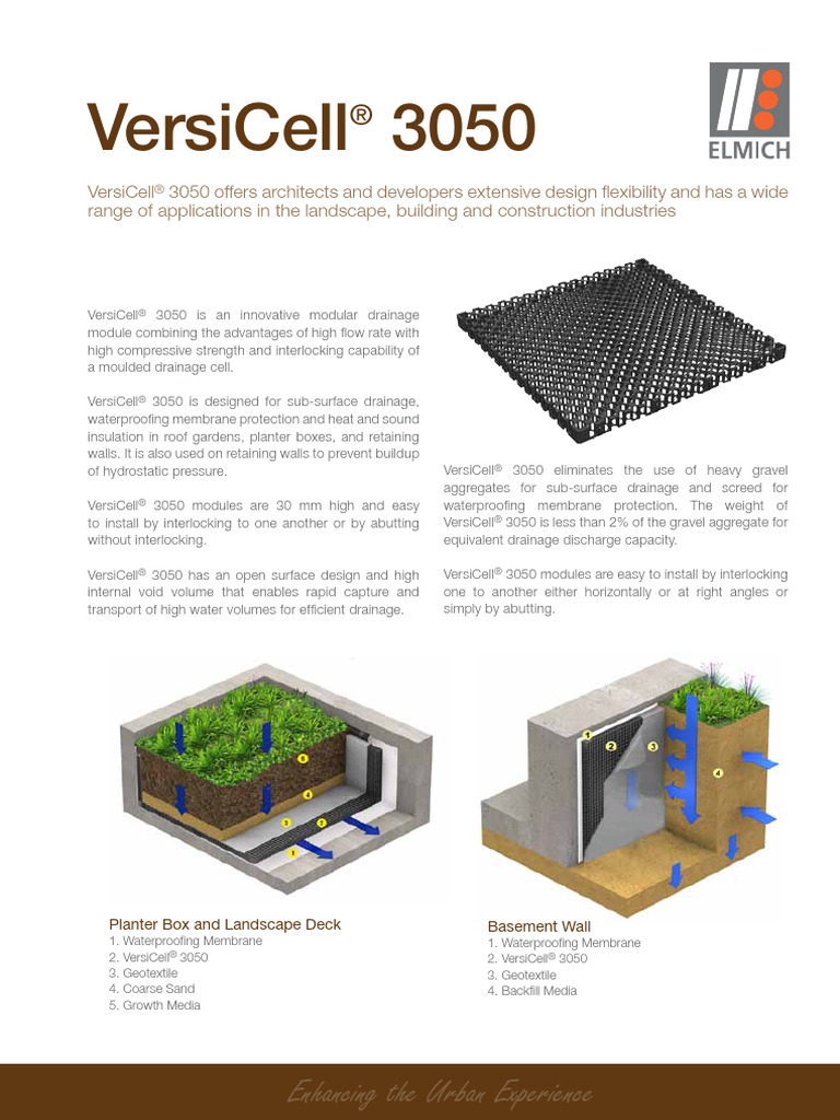 TDS - VersiCell 3050 Brochure 2PP (Updated) | PDF | Drainage ...